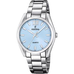 Festina Damen Quarzuhr &raquo;Boyfriend Collection&laquo; Armbanduhr, Damenuhr, Edelstahlarmband silber Einheitsgr&ouml;&szlig;e