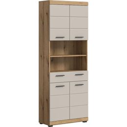 Welltime Hochschrank &raquo;SIENA, Breite 74cm, 4 T&uuml;ren, 1 Schubkasten, 2 offene F&auml;cher, MDF-Front&laquo; TOPSELLER!, in verschiedenen Farben erh&auml;ltlich, Badm&ouml;bel