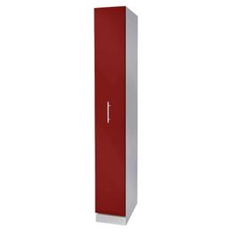 Wiho-K&uuml;chen wiho K&uuml;chen Apothekerschrank &raquo;Kiel&laquo; Auszug mit 4 Ablagef&auml;chern rot B/H/T: 30cm x 200cm x 57cm