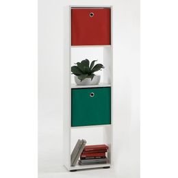 FMD Mehrzweckregal &raquo;Mega 4&laquo; wei&szlig; Holzwerkstoff B/H/T: 36,5cm x 138,5cm x 33cm
