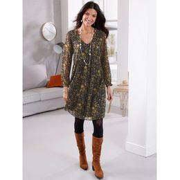 Sieh an! Kleid in schwarz-ocker | Gr.: 54