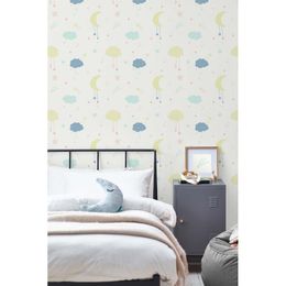 next Vliestapete &raquo;MOON & STARS Vliestapete 10mx52cm&laquo; glatt bunt Vlies B/L: 0,52m x 10m, Rollen: 1