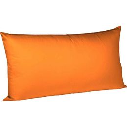 Fleuresse Kissenbez&uuml;ge &raquo;Colours&laquo; edler, b&uuml;gelfreier Interlock-Jersey aus 100% Baumwolle orange Interlock-Jersey, Obermaterial: 100% Baumwolle B/L: 