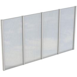 Skan Holz Carport-Seitenwand m. Polycarbonat, freistehend wei&szlig; Holzwerkstoff B/H/T: 343cm x 200cm