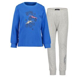 Blue Seven Jungen Pyjama Set, 2 tlg. mit tollem Frontmotiv blau 92 (98)