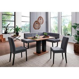 massivline&more Eckbankgruppe &raquo;Martina&laquo; 5 Stk. tlg. frei im Raum stellbar blau Holzwerkstoff, Massivholz, Polyester B/H/T: 65cm, Polyester, langer 