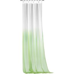 Weckbrodt-Gardinen Vorhang &raquo;Maischa&laquo; Schlaufen 1 Stk. tlg. Voile, transparent mit Farbverlauf, Gardine, Store gr&uuml;n Voile, Polyester 245cm, Schlaufen, 140cm