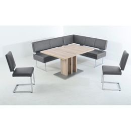 K+w Komfort & Wohnen K+W Komfort & Wohnen Essgruppe 4 Stk. tlg. langer Schenkel links oder rechts, 2 Freischwinger, 1 Funktionstisch blau B/H/T: 199cm x 89cm x 158cm, 
