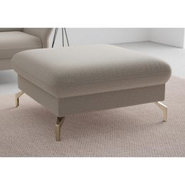 Sit & More sit&more Hocker &raquo;Fashion&laquo; inklusive Federkern, mit satinierten Nickelf&uuml;&szlig;en braun B/H/T: 89cm x 45cm x 89cm, Chenille,mit Federkern