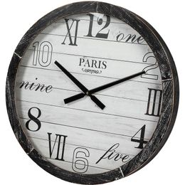 AMBIENTE HAUS Wanduhr &raquo;Wanduhr aus holz 60cm&laquo; grau B/H/T: 60cm x 60cm x 7cm