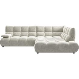 Home Affaire Ecksofa &raquo;Cozy Bubble, mit klappbarer Armlehne, Breite 289 cm&laquo; mit eleganter Steppung, Rundumbezug & weicher Polsterung beige 100% 