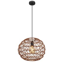 Globo LIGHTING H&auml;ngeleuchte &raquo;SENNI&laquo; E27 1 Stk. H&auml;ngeleuchte f&uuml;r Esszimmer, Papier braun 1, &Oslash; 39cm H: 120cm, 1 Stk.