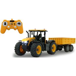 Jamara RC-Auto &raquo;JCB Fastrac Traktor mit Kippanh&auml;nger 1:24 - 2,4 GHz&laquo; mit LED-Lichtern gelb Einheitsgr&ouml;&szlig;e RC-Auto