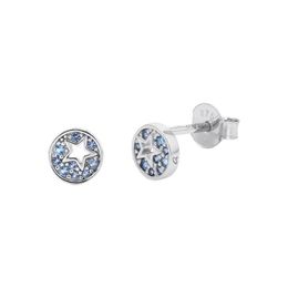 Tom Tailor Damen Tom Tailor Paar Ohrstecker &raquo;Schmuck Geschenk Silber 925 Kreis rund Stern&laquo; mit Zirkonia (synth.) Silber 925 (Sterlingsilber)