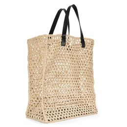 French Connection Damen Shopper &raquo;Handtasche, Sommertasche, Tragetasche, Henkeltasche, Strandtasche&laquo; NEU sommerliche Schultertasche in modischer Bast-