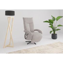 Sit & More sit&more TV-Sessel &raquo;TV Dance&laquo; wahlweise manuell oder elektrischer Funktion mit Akku silber 100% Polyester Chenille,mit 2 Motoren,mit Akku,mit 