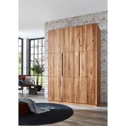 Home Affaire Kleiderschrank &raquo;Azelie, aus Wildeiche&laquo; Massivholz-Kleiderschrank, im 50 cm Raster planbar braun Massivholz Wildeichemassiv natur, ge&ouml;lt, 