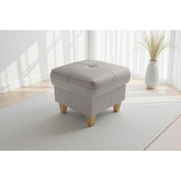 Sit & More sit&more Polsterhocker &raquo;Pamela, Leder, B: 58 cm&laquo; 1 Stk. tlg. mit praktischen Stauraum, hochwertige Qualit&auml;t, verschiedene Farben beige B/H/T: 58cm x 