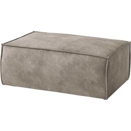 OTTO home Hocker &raquo;SHERWOOD Vintage Lederoptik Polsterhocker&laquo; passend zur Polster-Serie SHERWOOD grau 100% Polyester B/H/T: 102cm x 42cm x 69cm, 