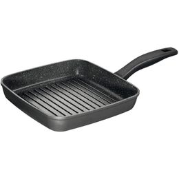 Stoneline Grillpfanne Aluminiumguss 26x26 cm, Induktion grau &Oslash; 26cm + H&ouml;he 5,5cm