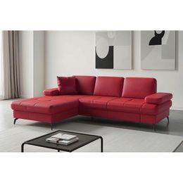 Sit & More sit&more Ecksofa &raquo;Morris Jubi, Recamiere, Breite 247 cm&laquo; mit Armteilfunktion,, wahlweise mit Schlaffunktion rot B/H/T: 247cm x 83cm x 171cm, 