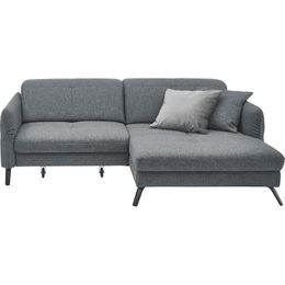 set one by Musterring Ecksofa &raquo;SO 4400 V&laquo; wahlweise mit motorischer Bettfunktion & Kopfverstellung, Fu&szlig; schwarz grau 100% Polyester B/H/T: 259cm x 