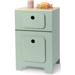 Musterkind Kinder-K&uuml;hlschrank &raquo;Mix & Match, salbei/natur&laquo; gr&uuml;n Holz Einheitsgr&ouml;&szlig;e