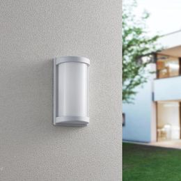 REALITY LEUCHTEN Au&szlig;en-Wandleuchte &raquo;PUELO, Outdoor Wandlampe Hauswand Fassade Garten, exkl 1x E27 max 10W&laquo; E27 1 Stk. warmwei&szlig; - kaltwei&szlig; halbrunde 