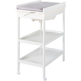 Roba Bade- und Wickelregal &raquo;Style, Baby Pool, wei&szlig;&laquo; bis 11 kg inkl. Wickelauflage silbergrau 47 cm wei&szlig; Einheitsgr&ouml;&szlig;e Bade- und Wickelregal