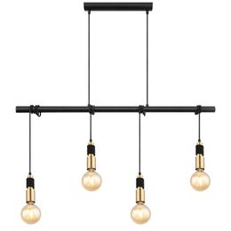 Globo LIGHTING H&auml;ngeleuchte &raquo;ALEXIUS&laquo; E27 1 Stk. H&auml;ngelampe/Metall/Kabel zum Herumwickeln/Esszimmer schwarz 1 Stk.