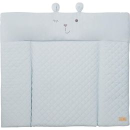 Roba Wickelauflage &raquo;Style, Soft, sky&laquo; mit aufgesticktem Gesicht blau Polyester, Polyestervlies B/L: 85cm x 75cm