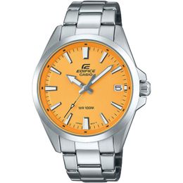 CASIO EDIFICE Herren CASIO EDIFICE Quarzuhr Armbanduhr, Herrenuhr, Edelstahlarmband, Datum, Neo-Display, analog silber Einheitsgr&ouml;&szlig;e