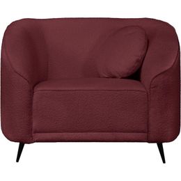 Home Affaire Sessel &raquo;Ashly&laquo; in 3 Bezugsvarianten, Boucl&eacute;, Samtoptik und Struktur weich. rot 93% Polyester, 6% Acryl, 1% Baumwolle Boucl&eacute;, B/H/T: 100cm