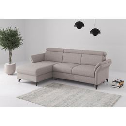 Sit & More sit&more Ecksofa &raquo;Glendale, L-Form&laquo; inkl. Kopfteilverstellung, wahlweise mit Vorziehsitz und Bettkasten beige 100% Polyester B/H/T: 253cm x 84cm x 