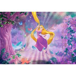 Komar Fototapete &raquo;Rapunzel - Gr&ouml;&szlig;e 368 x 254 cm&laquo; bedruckt glatt Kinderzimmer lila Papier B/L: 368m x 254m, Rollen: 8