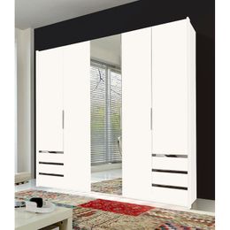 wimex Kleiderschrank &raquo;Level by fresh to go&laquo; mit Spiegelt&uuml;ren und Schubladen wei&szlig; B/H/T: 250cm x 216cm x 58cm, Schubladen: 6 Stk. T&uuml;ren: 5 Stk.