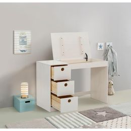 OTTO home Kinderschreibtisch &raquo;Alpi&laquo; Kiefernholz, Wangengestell, mit 3 Schubk&auml;sten, Tischbreite 100 cm wei&szlig; B/H/T: 70cm x 75cm x 50cm
