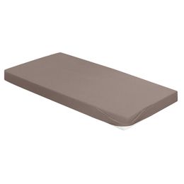 Irisette Spannbettlaken &raquo;Merkur 6&laquo; flauschig weich grau Biber, Obermaterial: 100% Baumwolle B/L: 150cm x 250cm, 1 Stk., Biber, 100x200 18cm