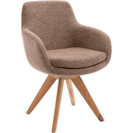 Musterring Esszimmerstuhl &raquo;Tavia&laquo; (Set) 2 Stk.Stativgestell Wildeiche massiv, Drehfunktion optional, diverse Farben braun B/H/T: 62cm x 86cm x 66cm, 2 Stk., 