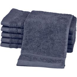Ross Gaestehandtuecher &raquo;Rubin&laquo; 100% Baumwolle blau Frottier, Baumwolle B/L: 30cmx50cm, 6 Stk., Frottier