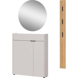Germania Garderoben-Set &raquo;GW-Ameca&laquo; 3 Stk. tlg. beige Holzwerkstoff B/H/T: 113cmcm x 200cmcm x 22cmcm,mit Garderobenpaneel