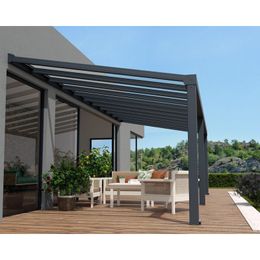 Terrassendach &raquo;Stockholm Alu Terrassen&uuml;berdachung&laquo; einfache DIY Montage grau Aluminium, Polycarbonat (PC) B/H/T: 805cm x 320cm x 331cm