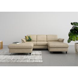 Sit & More sit&more Ecksofa &raquo;Maggiore L-Form&laquo; wahlweise mit Kopfteilverstellung, Schlaffunktion und Bettkasten beige 100% Polyester B/H/T: 258cm x 173cm, Luxus-