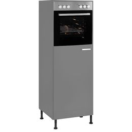 Optifit Backofenumbauschrank &raquo;Parma&laquo; Breite 60 cm grau Holzwerkstoff basaltgrau, B/H/T: 60cm x 176,6cm x 58,4cm, T&uuml;ren: 1 Stk., Komplettausf&uuml;hrung