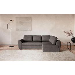 COTTA Ecksofa &raquo;Drift L-Form mit Ottomane, B: 253 cm&laquo; optional auch mit Schlaffunktion, Wellenunterfederung grau 96% POLYESTER (PES) 4% POLYAMID(PA) B/