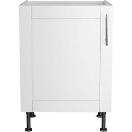 KOCHSTATION Sp&uuml;lenschrank &raquo;KS-Ahus&laquo; Breite 60 cm wei&szlig; wei&szlig;, B/H/T: 60cm x 87cm x 58,4cm, T&uuml;ren: 1 Stk.