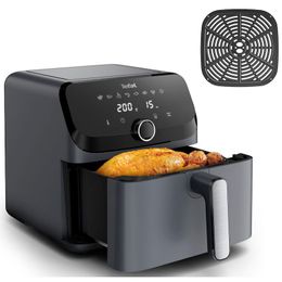 Tefal Hei&szlig;luftfritteuse &raquo; EY855B Easy Fry Mega Hei&szlig;luftfritteuse&laquo; 2020 W 8 voreingestellte Programme, extragro&szlig;es Fassungsverm&ouml;gen, EY855B grau 