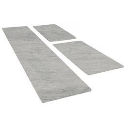 Theko Bettumrandung &raquo;Maloronga Uni&laquo; H&ouml;he 24 mm 3 tlg. echter Berber Teppich, reine Wolle, handgekn&uuml;pft beige Obermaterial: 100% Wolle B/L (Br&uuml;cke): 