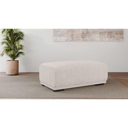 OTTO home Polsterhocker &raquo;BORNHOLM, gro&szlig;er Hocker passend zur Serie, Ma&szlig;e B/T/H: 122/72/46 cm&laquo; mit Wellenfederung, in hochwertiger Verarbeitung beige 