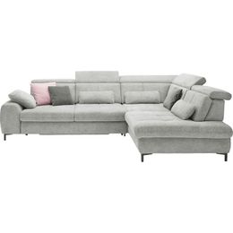 set one by Musterring Ecksofa &raquo;SO 3400 Sitzh&ouml;he 47cm oder 49cm, Sitztiefe verstellbar, B/T 317/220 cm&laquo; Kaltschaumpolsterung, Flachgewebe, whlw. mit 